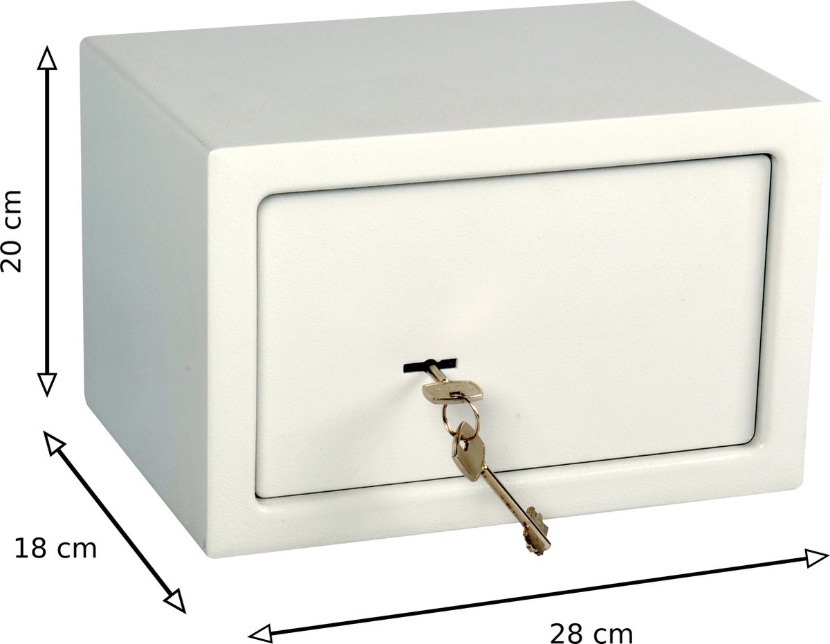 GENERIQUE - Sleutelkluis - 9L - 18 x 28 x 20 cm - Wit - Wandkluis ...