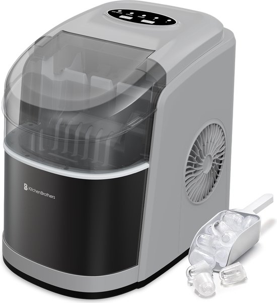 KitchenBrothers IJsblokjesmachine - 1.6L - 8 min. - 12kg/24u ...