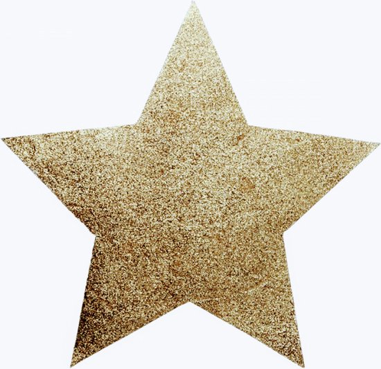 2 goud glitter stervormige onderzetters 15 x 15 cm - goud - ster ...