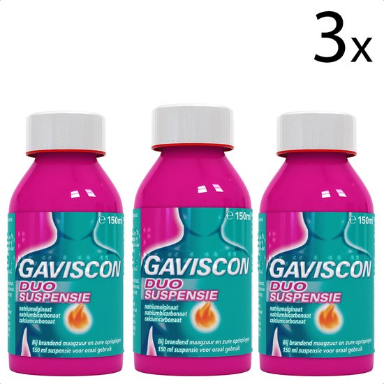 Gaviscon DUO Suspensie - 150 ml x3 | bol
