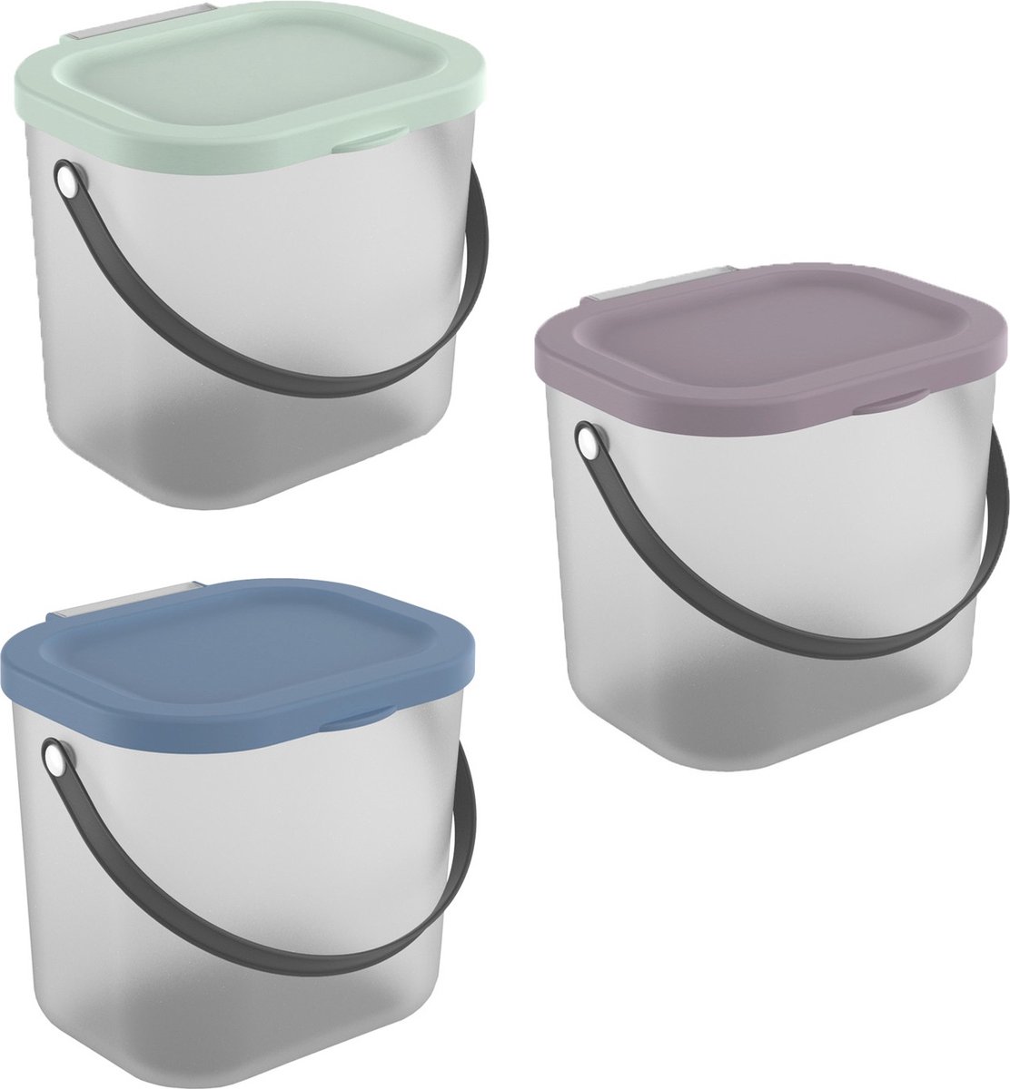 Rotho Albula - Transparante container/ voorraadbus 6L - Wit mat | bol.com