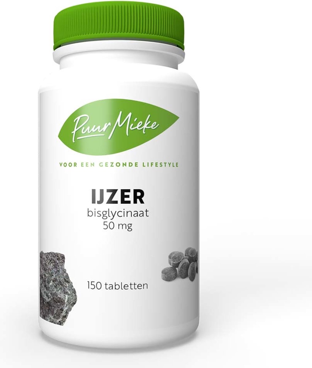 IJzer Bisglycinaat - 50mg - 150 tabletten | bol