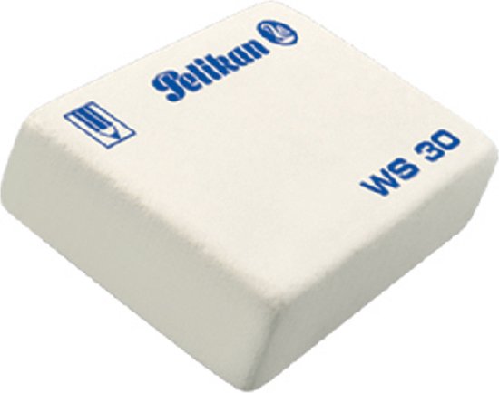 Pelikan - Gum WS30 37x30x9mm potlood zacht wit | 30 stuks | bol