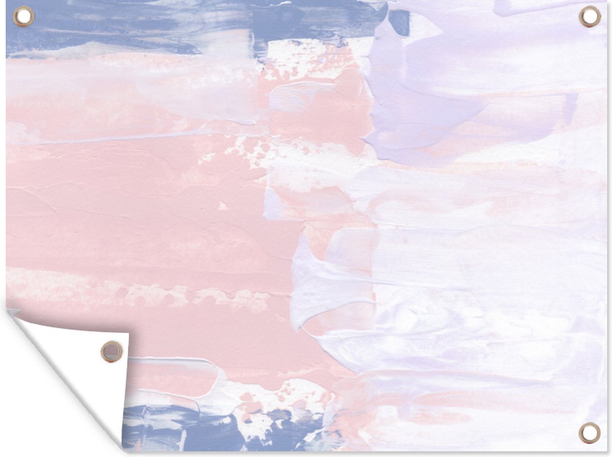 Muurposter buiten - Pastel - Pastelkleuren - Tuin decoratie - Verf ...