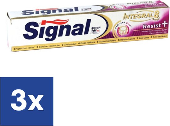 Signal Integral Resist 8 Tandpasta - 3 x 75 ml | bol.com