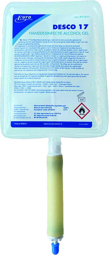 Handdesinfectie euro products q18 800ml 411311 | Omdoos a 6 stuk | 6 ...