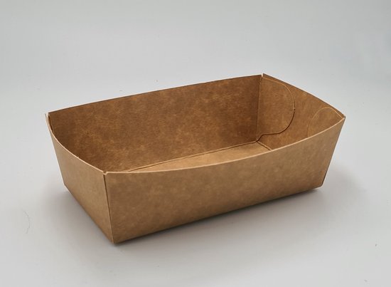 Frietbakje Large 135x70x45 karton 50 stuks - bruin - eco ...