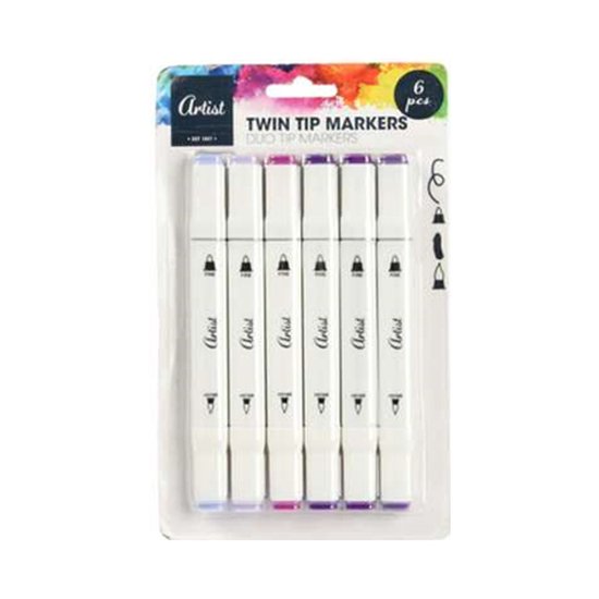 Artist - Stiften Paars - Twin Tip Markers - Duo Tip Markers - Alcohol ...