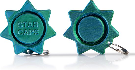 Star Caps - Universele dop - Blauw/Groen - Festival - Flessendop | bol