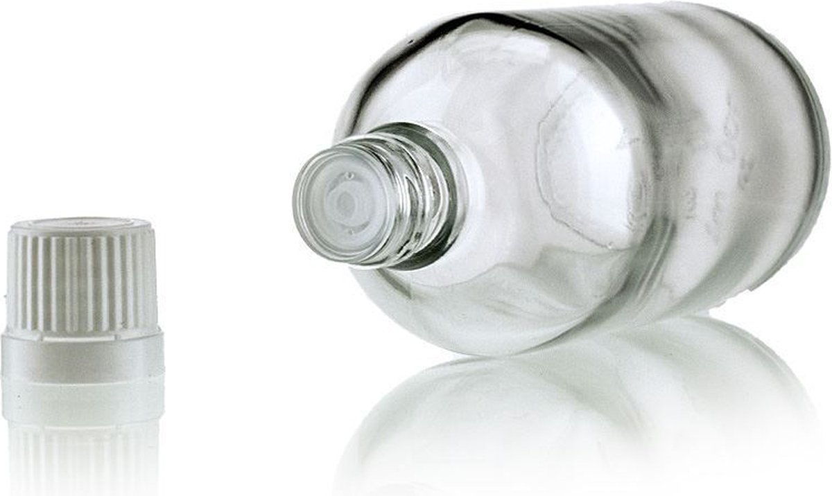 10 stuks - 100ml klaar medicijn flesje met druppelteller | bol.com