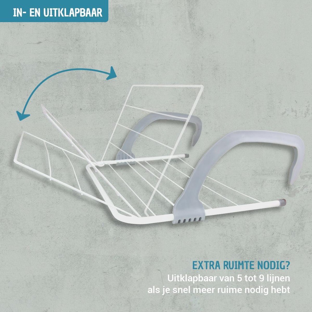 Droogrek Inklapbaar - Droogrek Hangend - Wasrek - Over de deur radiator ...