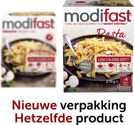 3x Modifast Weight Control Pasta Mushrooms 4 x 62 gr | bol