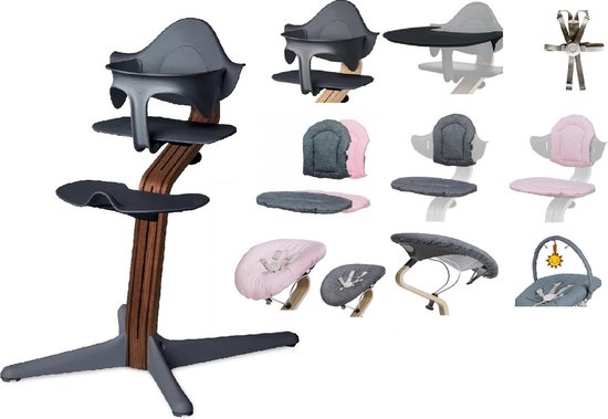 Stokke NOMI highchair Complete set vanaf de geboorte - Basis walnoot ...