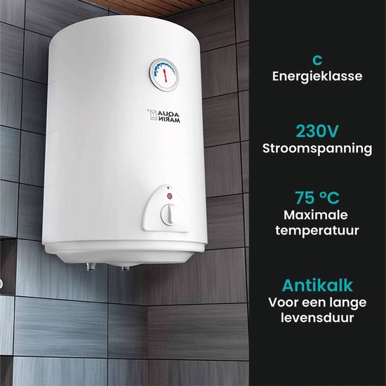 Aquamarin - Boiler - Elektrische boiler - Boiler 50 liter - Waterboiler ...