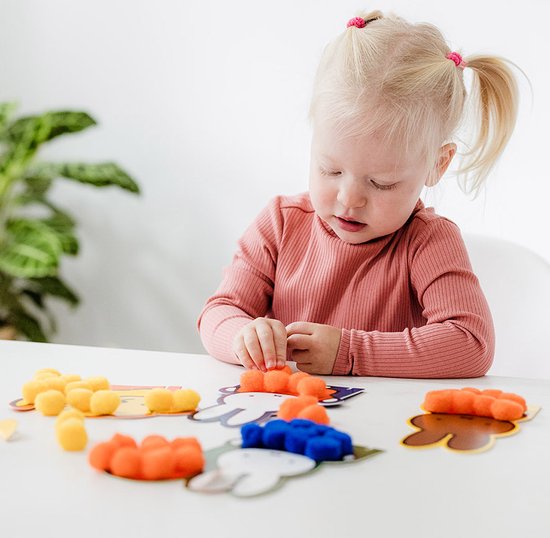 Nijntje knutselen pompom plakken - creatief peuter kleuter speelgoed ...