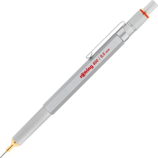 rOtring 800-vulpotlood - 0,5 mm - Zilver metalen behuizing | bol