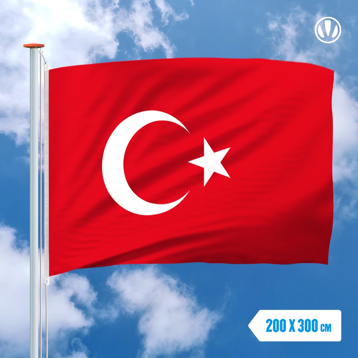 Vlag Turkije 300x450cm - Longlife | bol.com