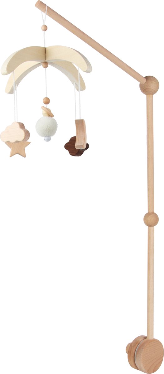 MIST Boxmobiel met houder - Baby mobiel van hout - Kraamcadeau - Baby ...