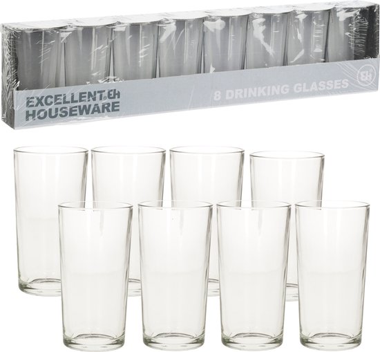 Excellent Houseware luxe drink glazen - 16x stuks - 240ml | bol.com