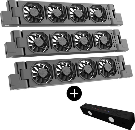 HeatFan 4 - Trio Set - Radiator Ventilator - Smart - Black Edition | bol