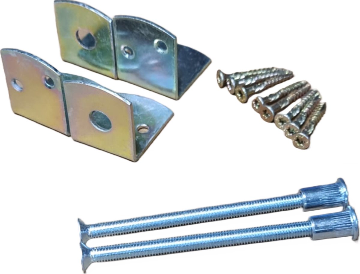 L-beslag | gegalvaniseerd | compleet incl. schroeven | 4 hoekjes, 2 ...