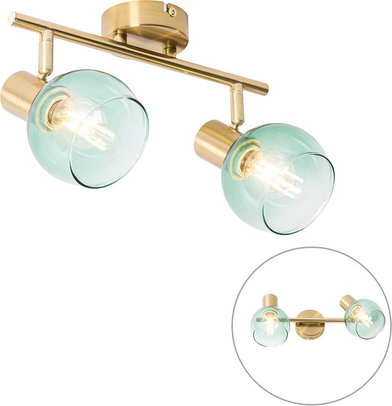 QAZQA vidro - Art Deco Plafondspot | Spotje | Opbouwspot - 2 lichts - L ...