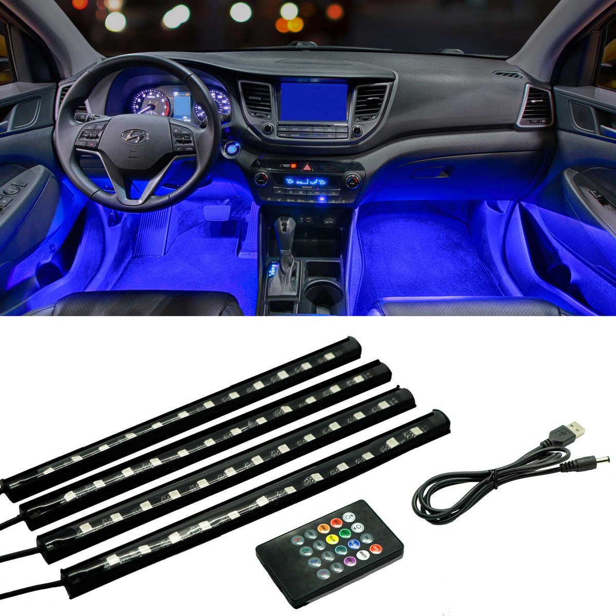 Interieur LED Verlichting Auto - LED strip - Auto Accessoires ...