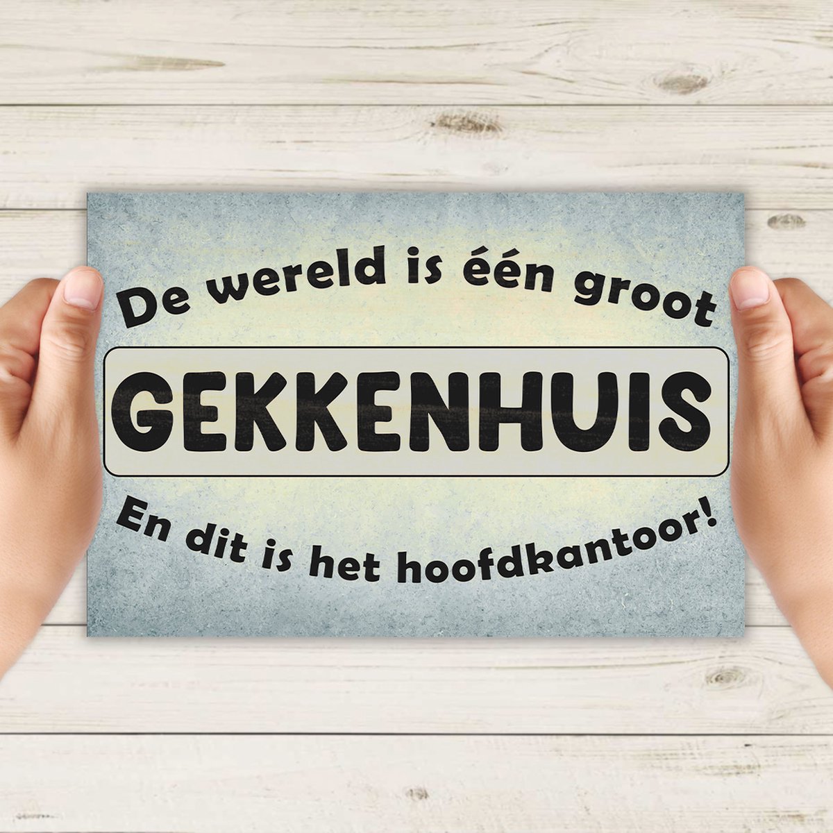 Spreukbord - Gekkenhuis - Hout - Vintage - Grappig - Humor - Bord ...