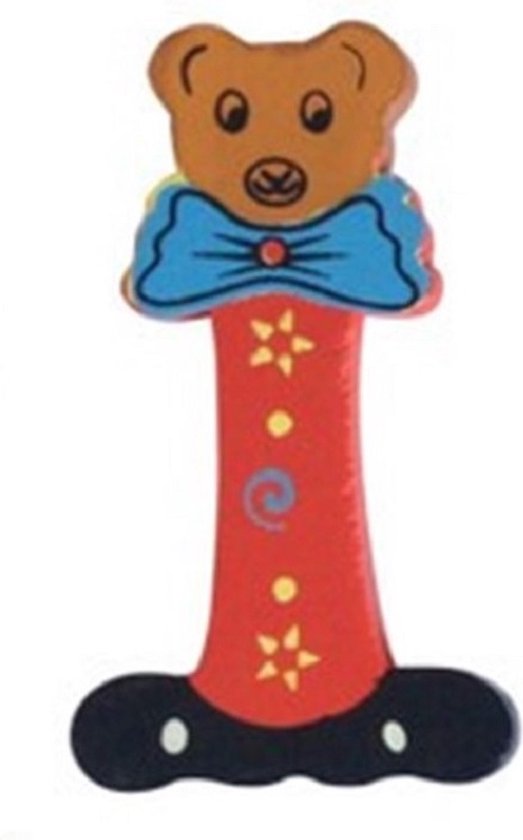 Houten letter I - naamletter Beer 10.5 cm - eigen naam houten letters | bol