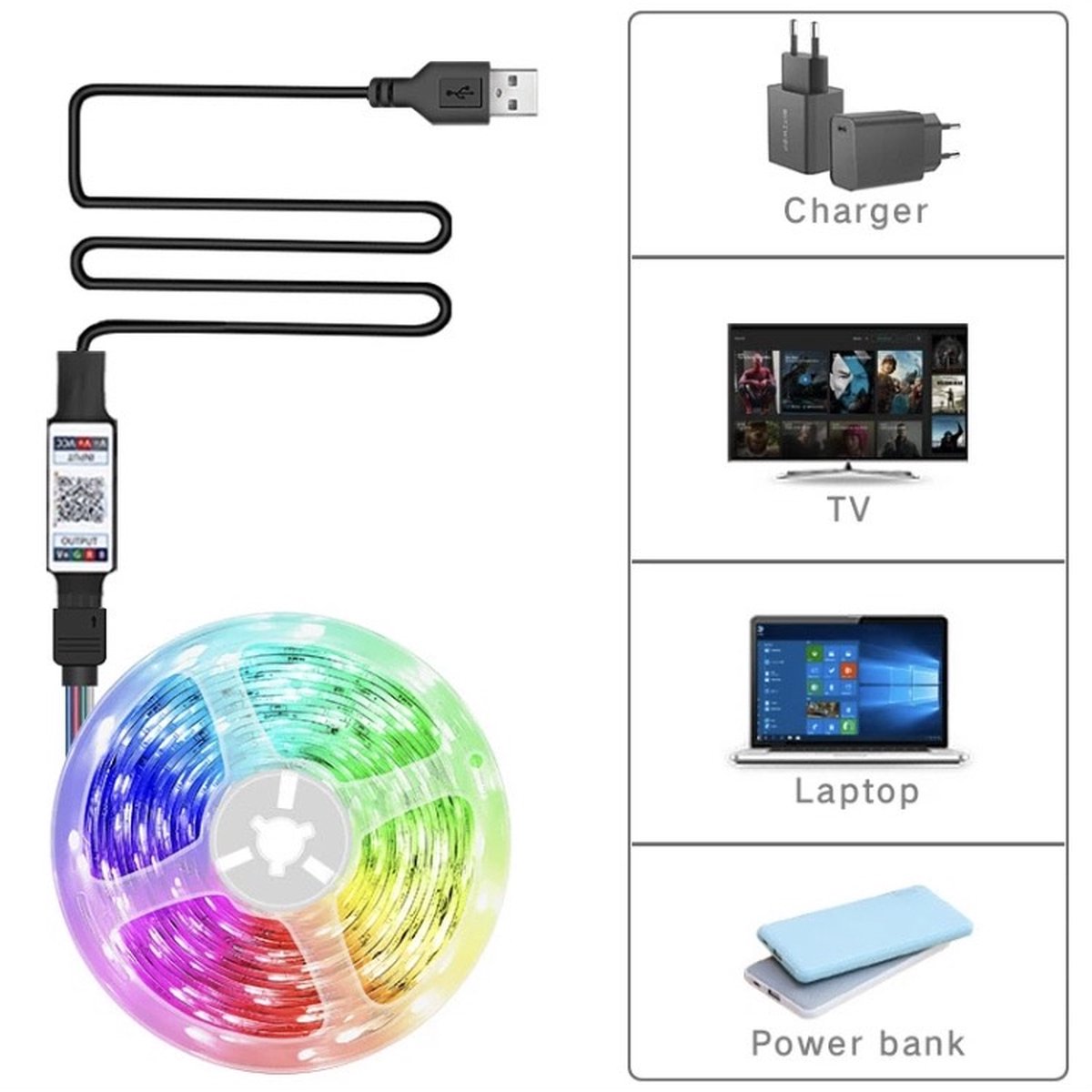 Top Kwaliteit Led Strip 5050 RGB - Led Strip 5 Meter met app | bol.com