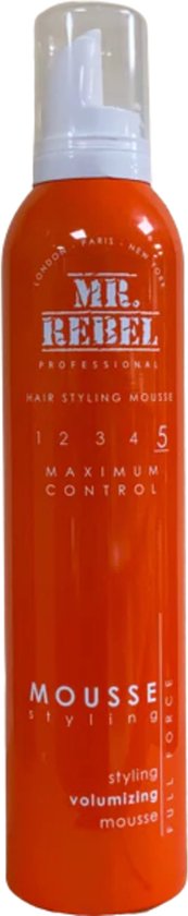 Mr. Rebel Maximum Control 5 Styling Volumizing Mousse 250 ml | bol