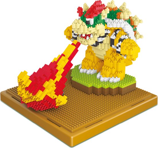 Bowser Nanoblock Groot - 1539 blocks - Super Mario speelgoed - Super ...