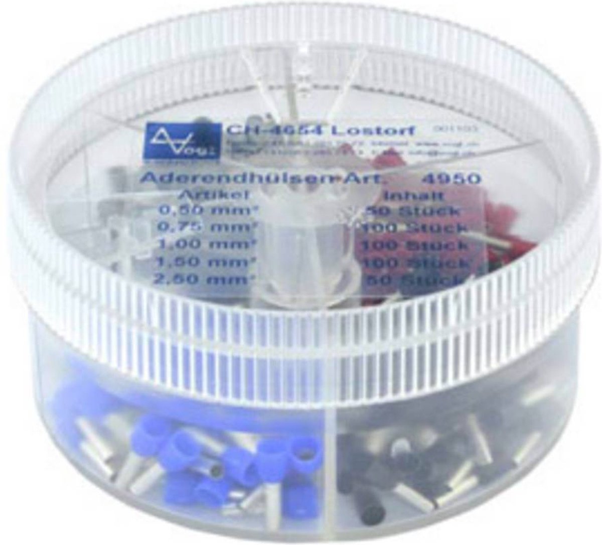 Vogt Verbindungstechnik Assortiment adereindhulzen 0.50 mm² - 2.50 mm² ...
