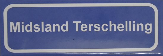 Koelkast magneet plaatsnaambord Midsland-Terschelling. | bol