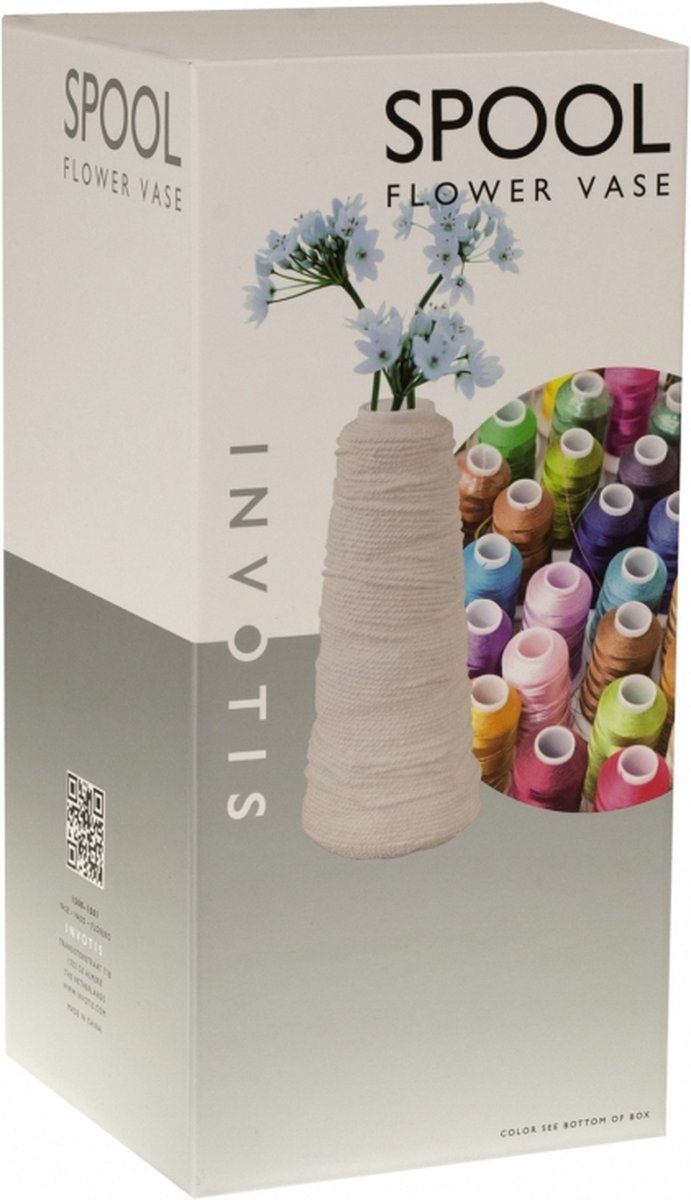 Invotis Spool bloemenvaas - Wit | bol.com