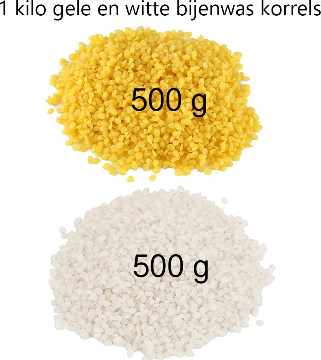 Zuivere bijenwas pastilles combi 500 gram gele + 500 gram witte ...
