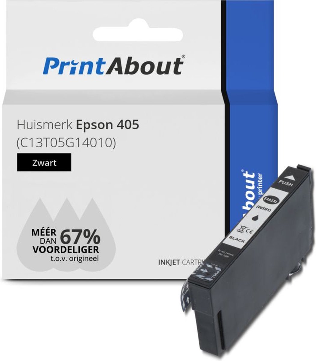 PrintAbout huismerk Inktcartridge 405 (C13T05G14010) Zwart geschikt ...