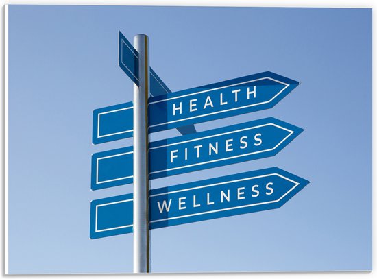 PVC Schuimplaat - ''Health, Fitness & Wellness'' Wegwijzer Bordjes ...