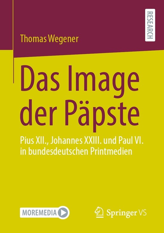 Das Image der Päpste (ebook), Thomas Wegener | 9783658372767 | Boeken | bol.com
