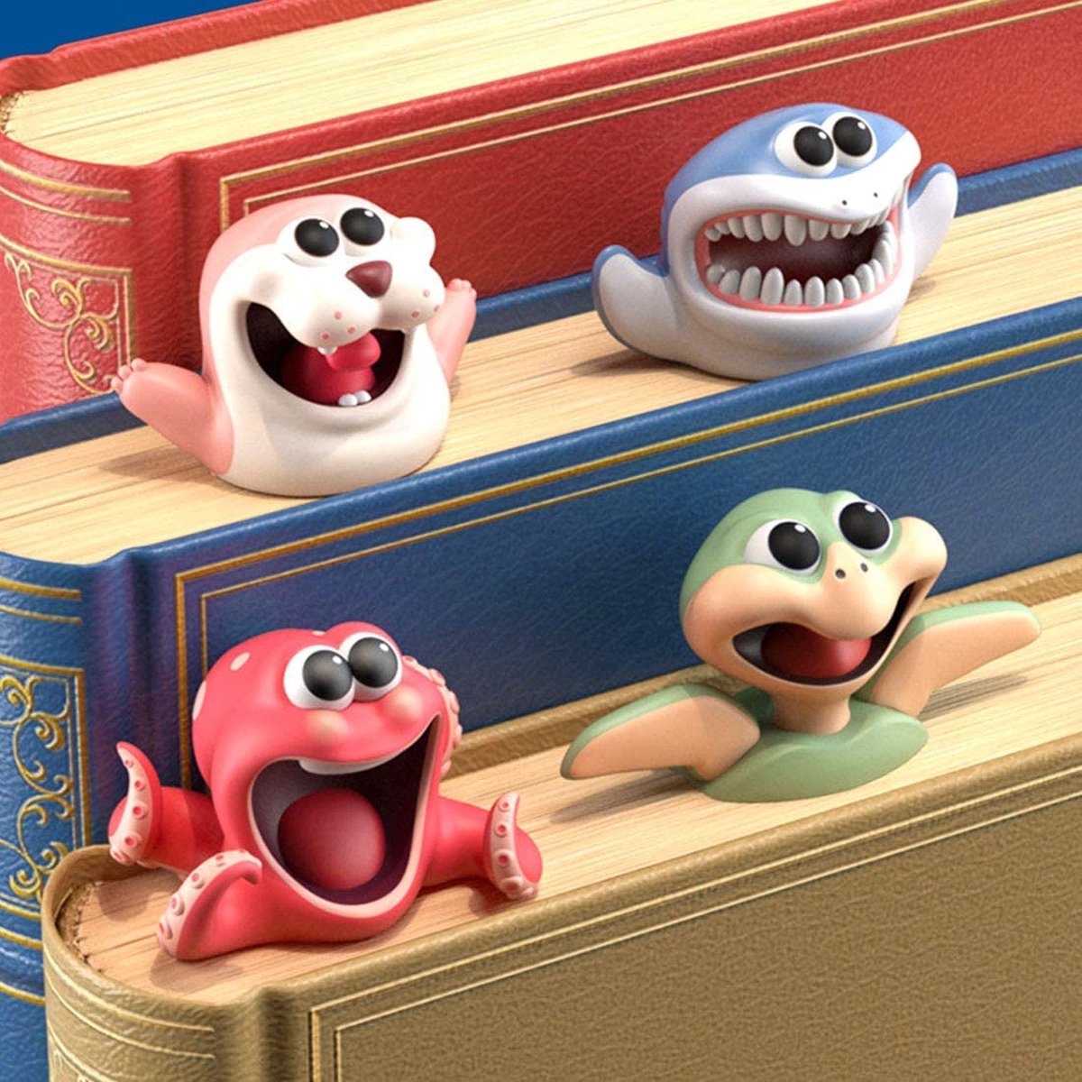 2 pièces - Signet Animaux 3D - Signet requin et tortue de dessin animé ...