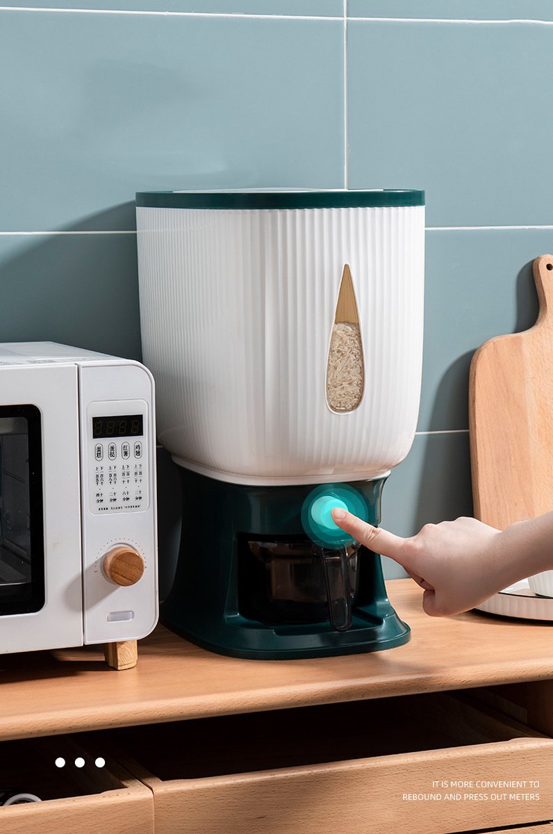 Deluqse Rijst Dispenser - Rijst Container - Grijs - Voedsel Dispenser ...