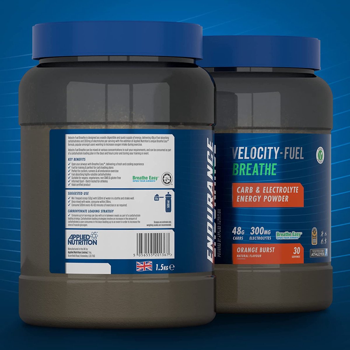 Applied Nutrition Velocity Fuel Breathe Carb & Electrolyte Energy ...