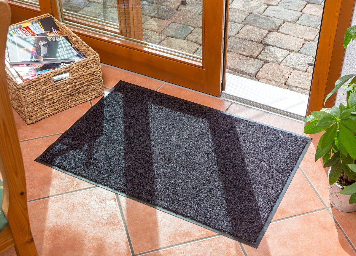 Droogloopmat Deurmat Groot Zwart- 80x120 - Deurmat binnen ...