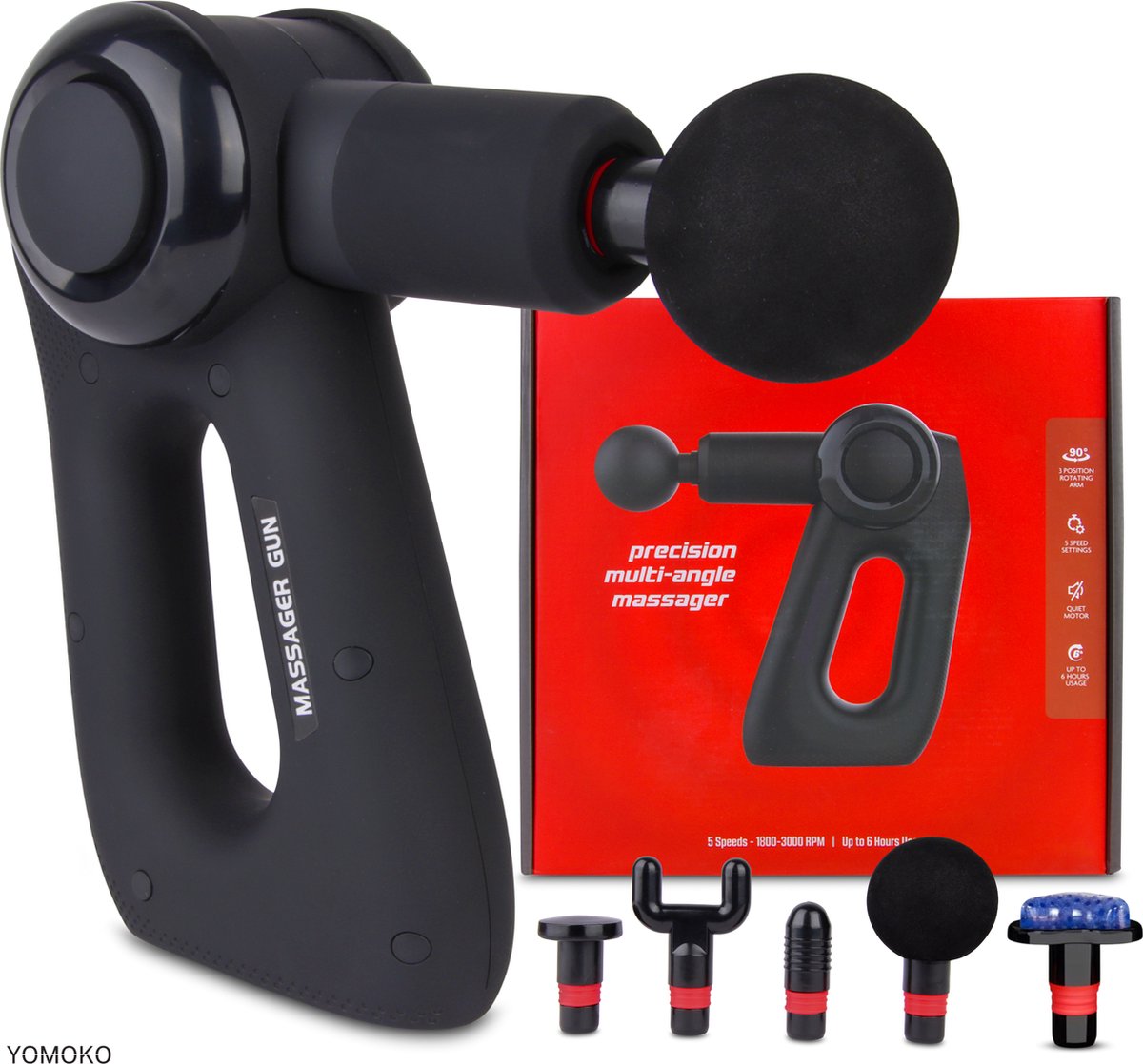 Yomoko Massagegun - Professioneel - Massage Gun - Apparaat - Inclusief ...