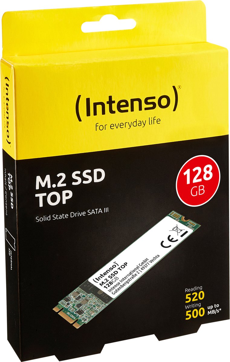 (Intenso) M.2 SSD SATA III Top - Interne SSD - 2280 - SATA III - 128GB ...