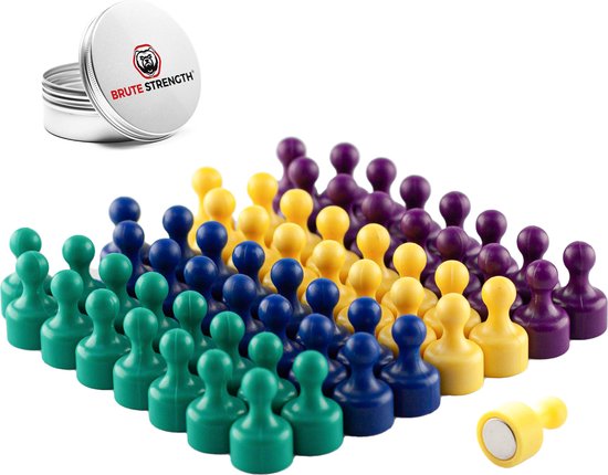 Brute Strength - Gekleurde Magneten Pionnen - 20 x 12 mm - 60 stuks ...