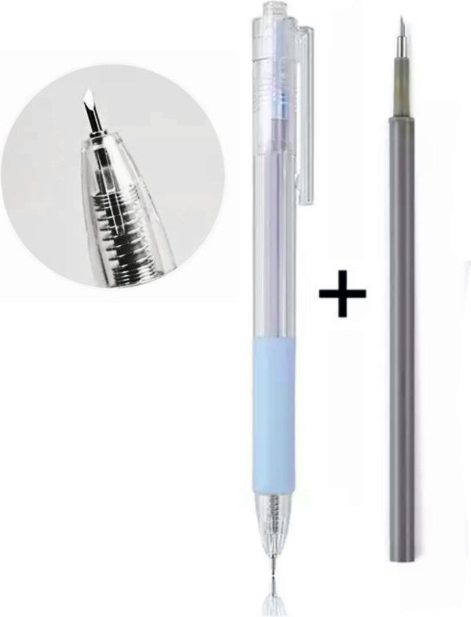 Papier snijmesje hobby pen + 1 reservemesje - "MULTIPLAZA" - BLAUW ...