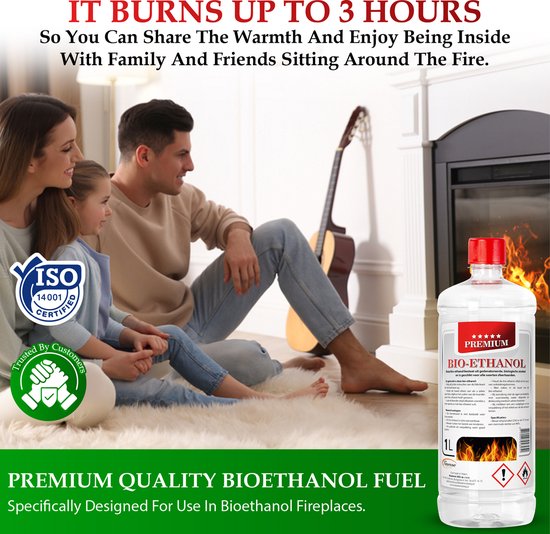 Ladanas® Bio-Ethanol 6 x 1 Liter - PREMIUM - Kerstgeur - Bioethanol 96 ...