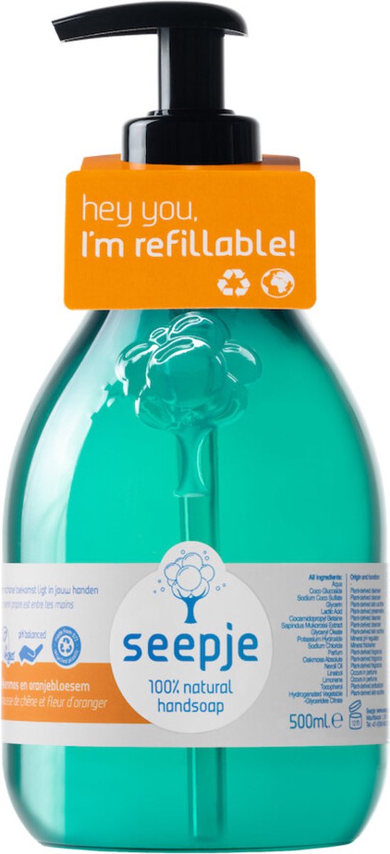 Seepje Handzeep Eikenmos en Oranjebloesem 500 ml | bol