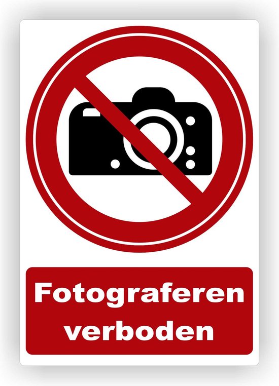 Fotograferen hier verboden sticker. | bol